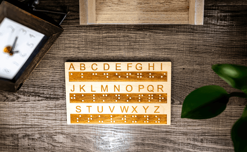 Braille Alphabet Board, Tactile Raised Dots, Made in the USA – Creative ...