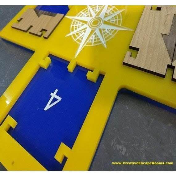 ACRYLIC Compass Style Directional Combo Lock Escape Room Puzzle ...